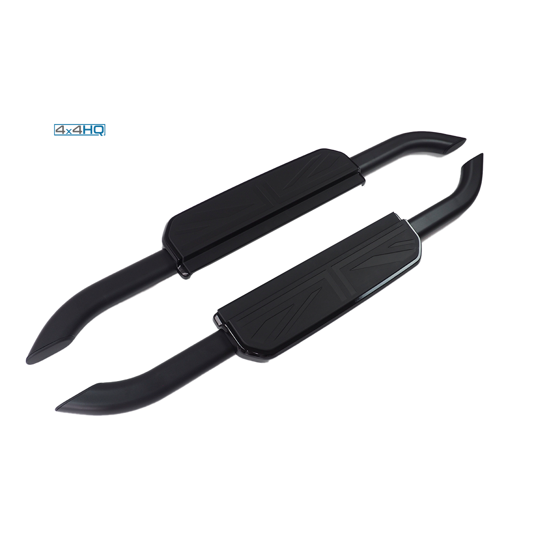 Defender 90 2020-On Fixed Side Steps - Black Trim (L663) – 4x4HQ